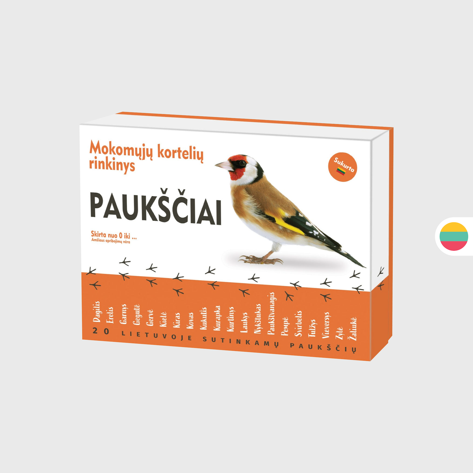Mokomosios kortelės - Paukščiai – seku-vaiku
